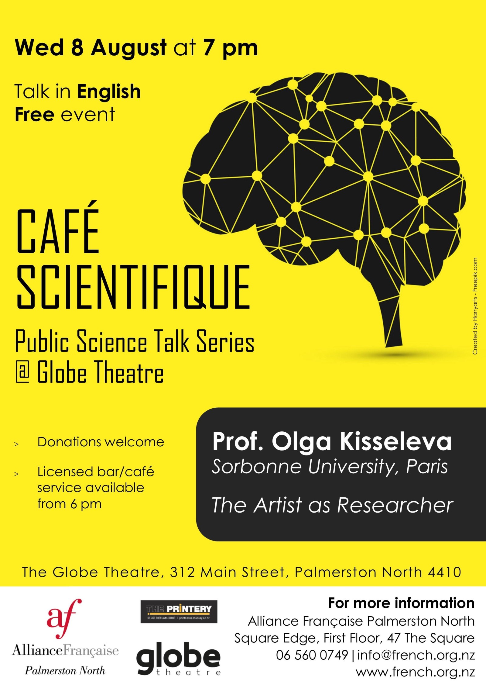 Alliance Francaise Palmerston North - Café Scientifique - Public ...