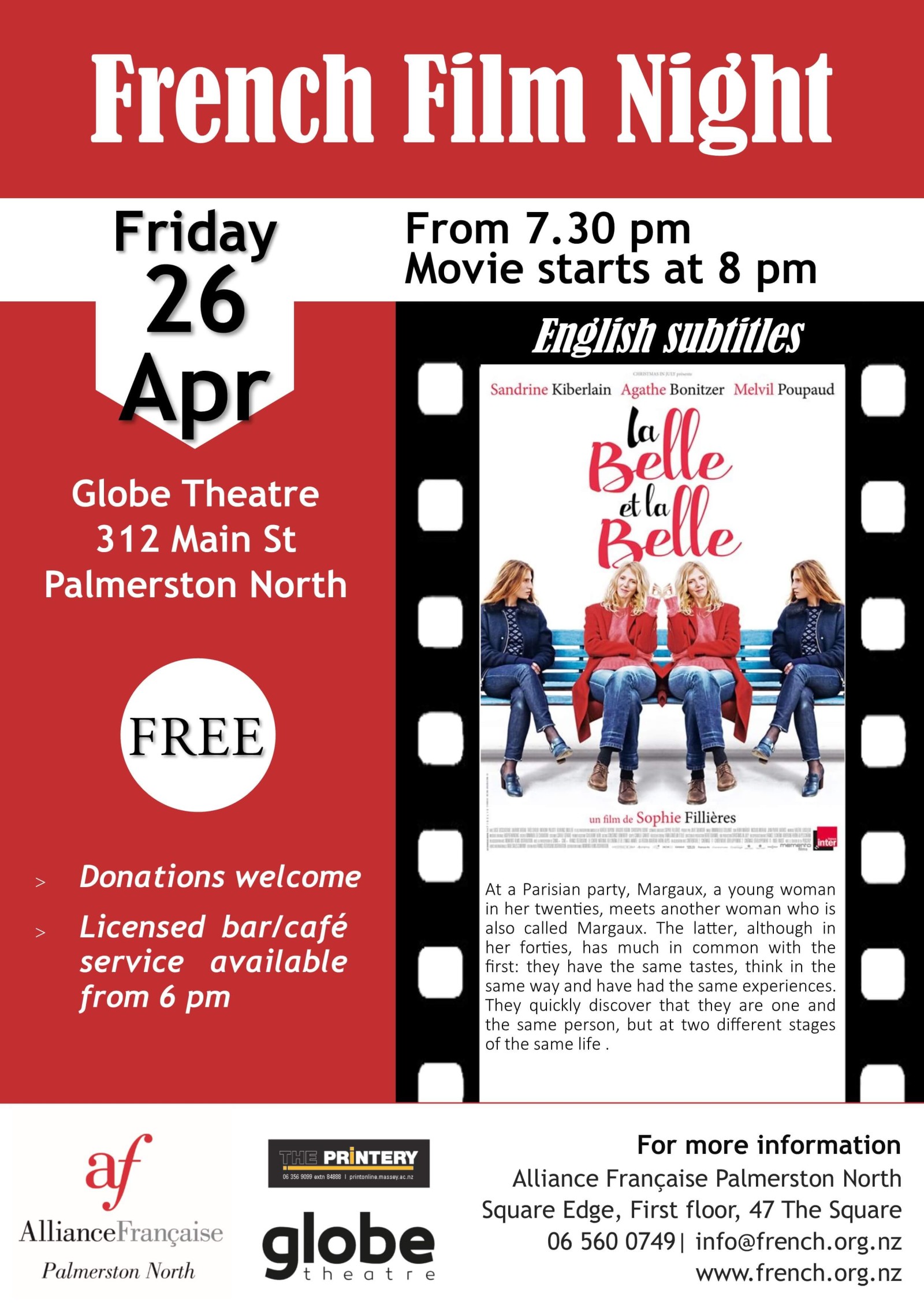 Alliance Francaise Palmerston North - French Film Night - La Belle et ...