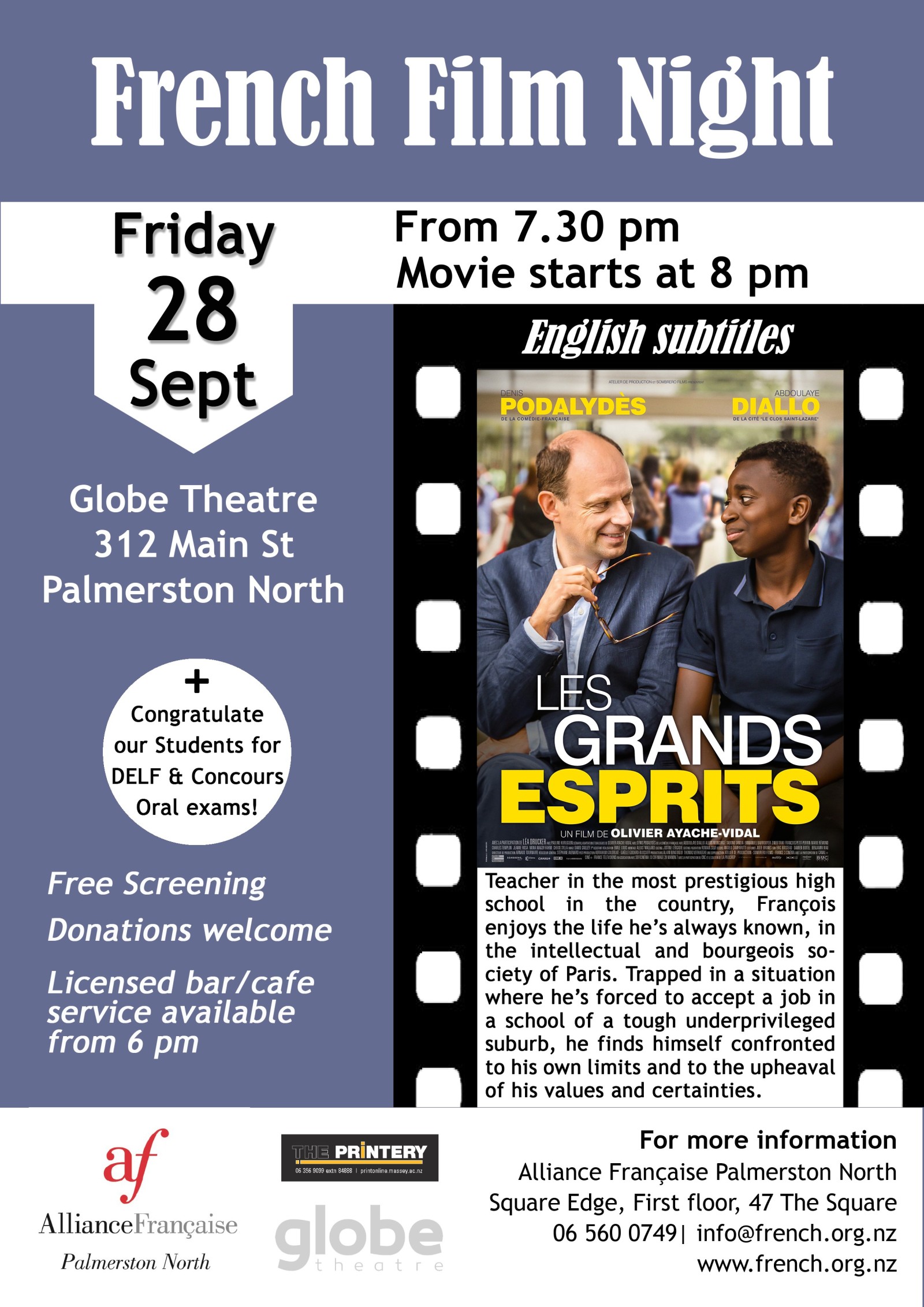 Alliance Francaise Palmerston North - French Film Night - Les grands ...